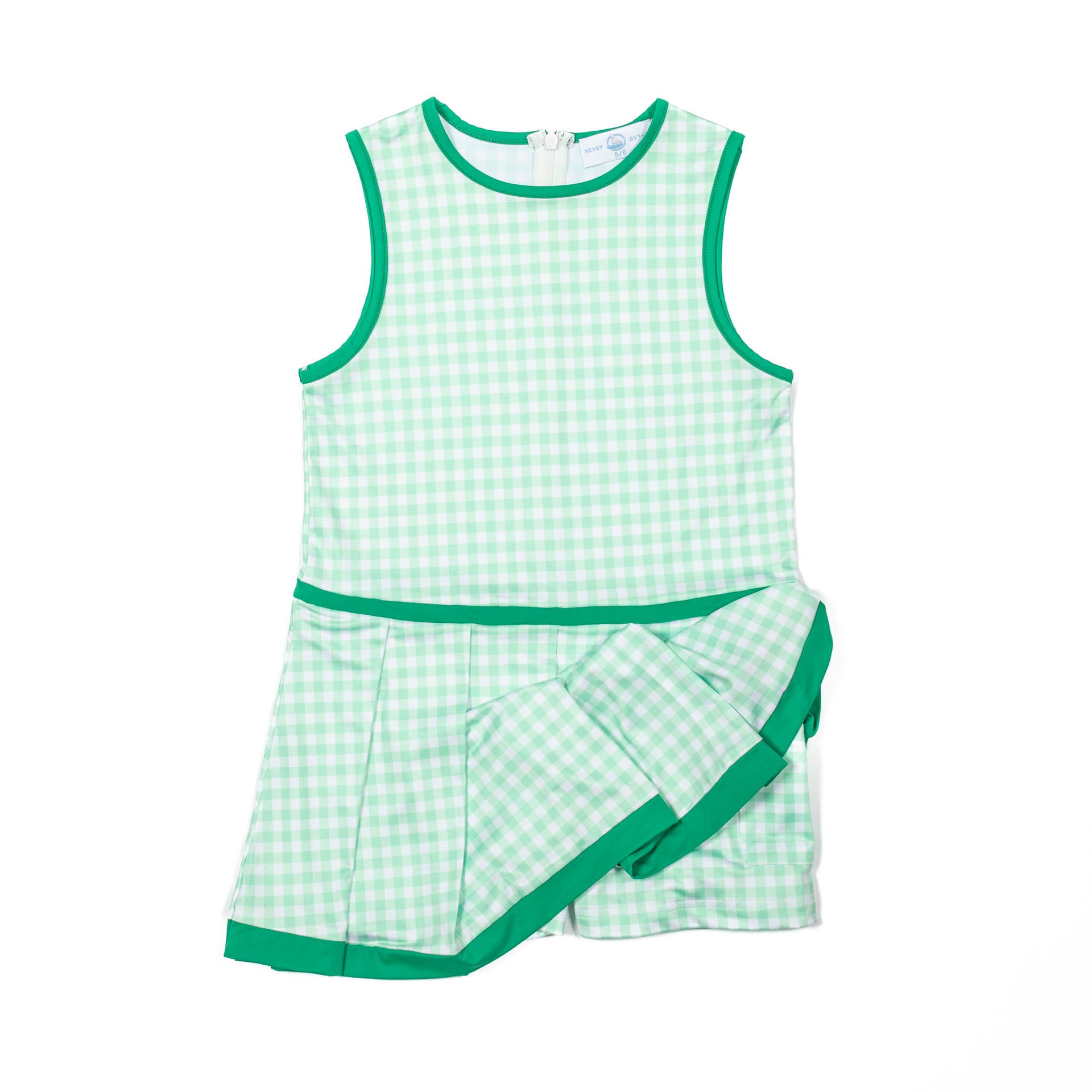 Taft Tennis Dress in Grass Court Green Gingham – Henry Duvall