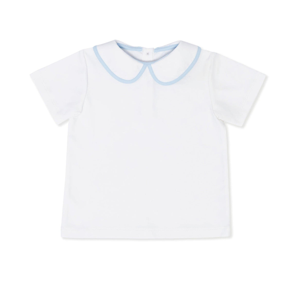 Teddy Peter Pan in Classic White with Bailey's Bay Blue Trim – Henry Duvall